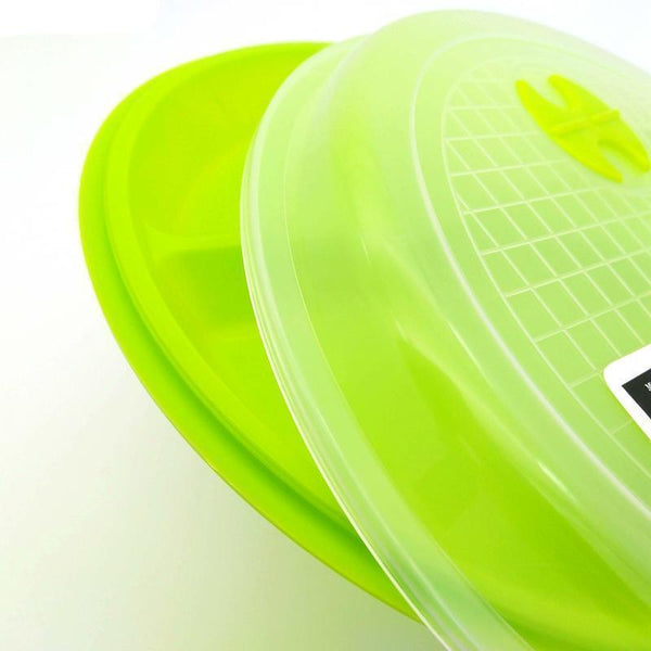 Meal Portion Control Plate with Lid - Senior Home Care Essentials